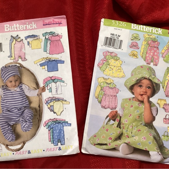 Butterick | Other | Lot Of 2 Butterick Baby Patterns See Pictures For 8 ...